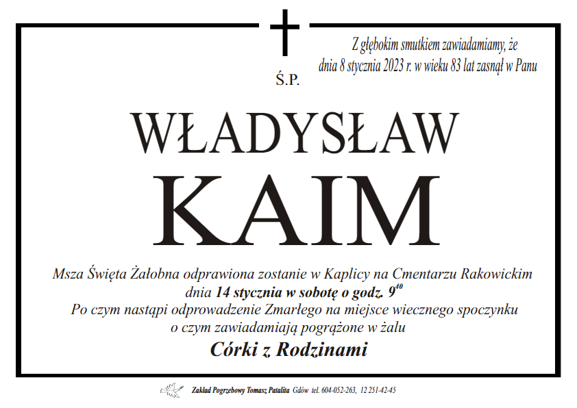 Nie żyje Władysław Kaim - Hutnik Kraków
